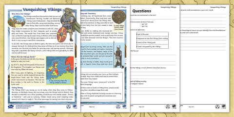 UKS2 60-Second Reads: Vikings Activity Pack